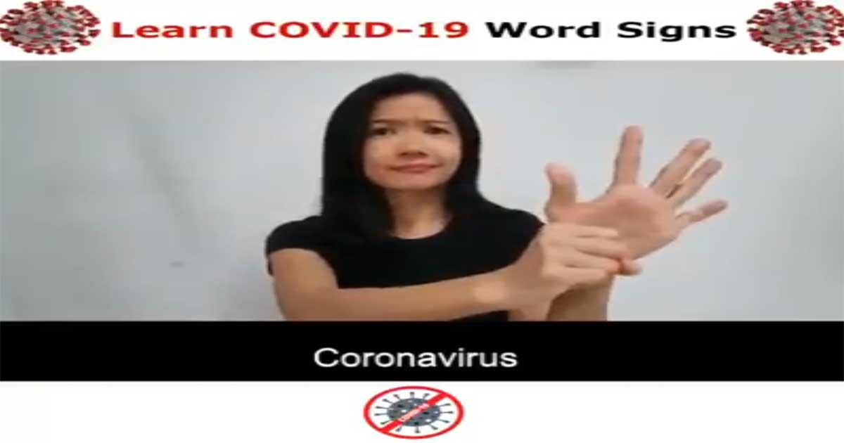 How to say COVID-19 words in Singapore Sign Language (SgSL)?