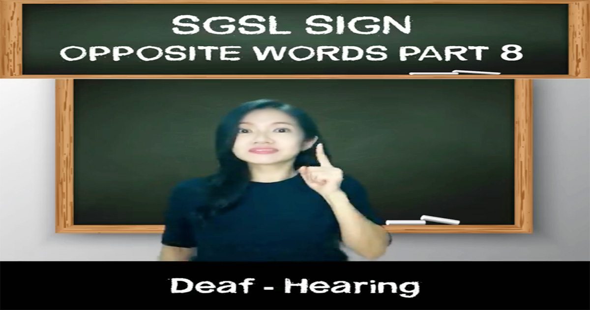 How to say opposite words part 8 in Singapore Sign Language?