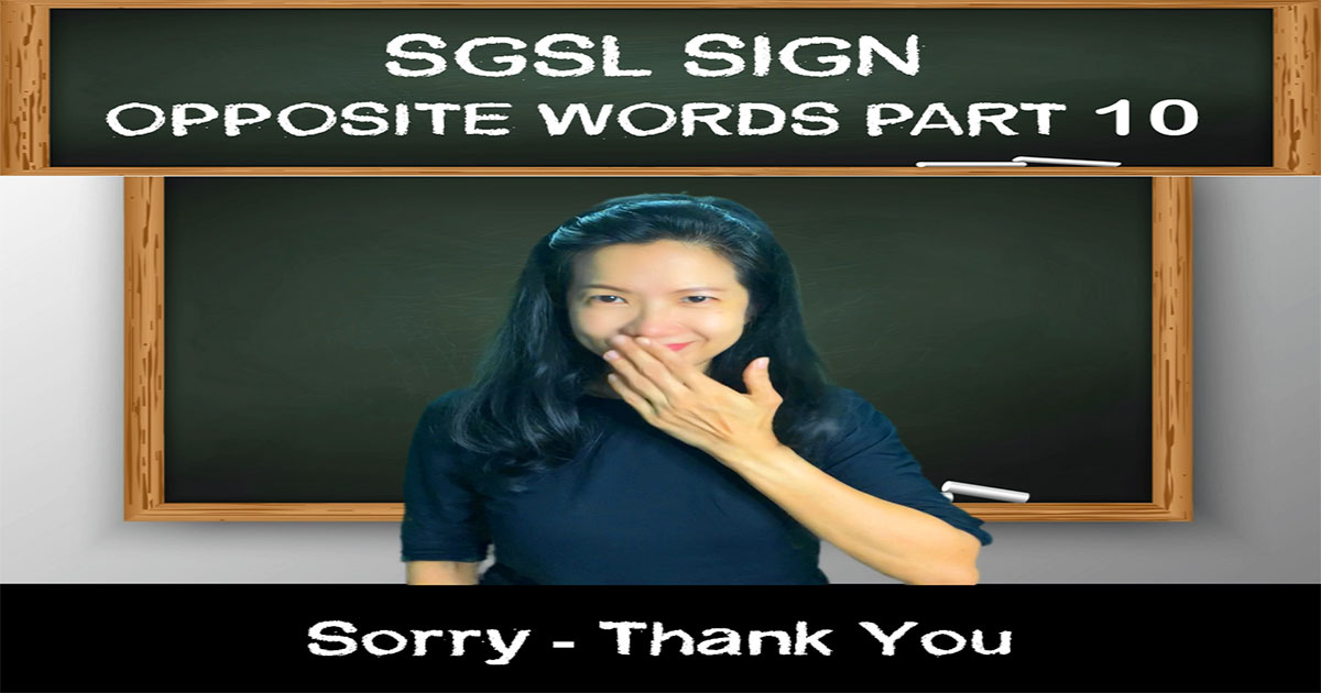 How to say opposite words part 10 in Singapore Sign Language?