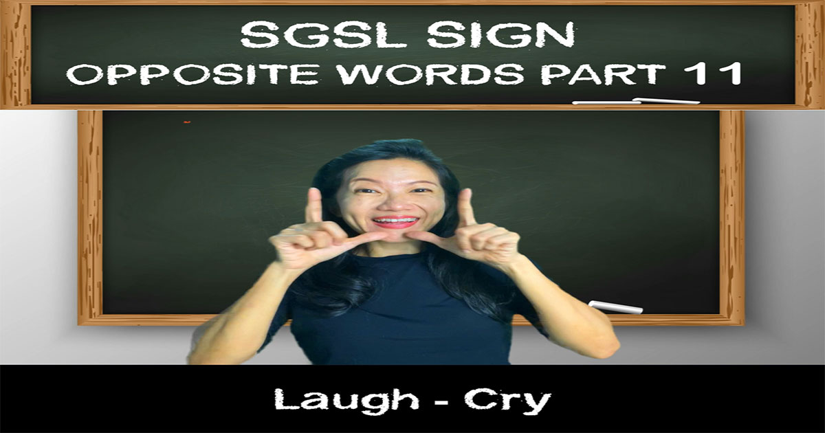 How to say opposite words part 11 in Singapore Sign Language?